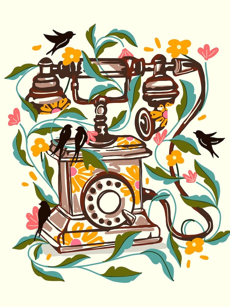 Vintage Victorian Telephone Art Print by Mitalim Designs – Fy!
