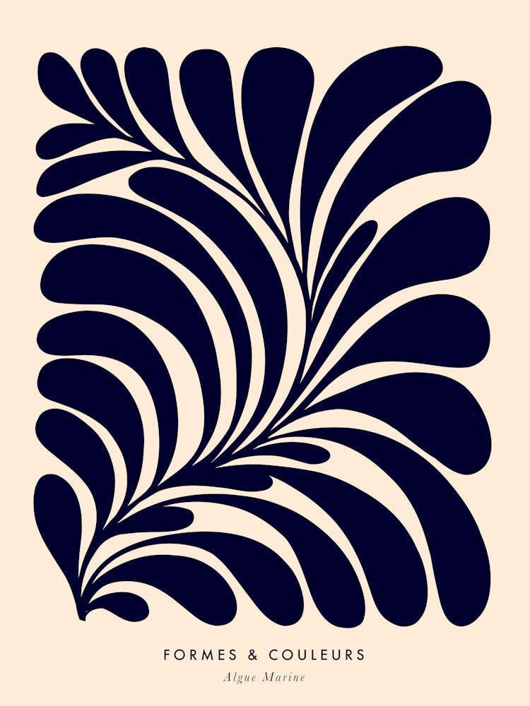 Matisse Minimal Foliage Algae Cut-out Art Print by Dominique Vari – Fy!