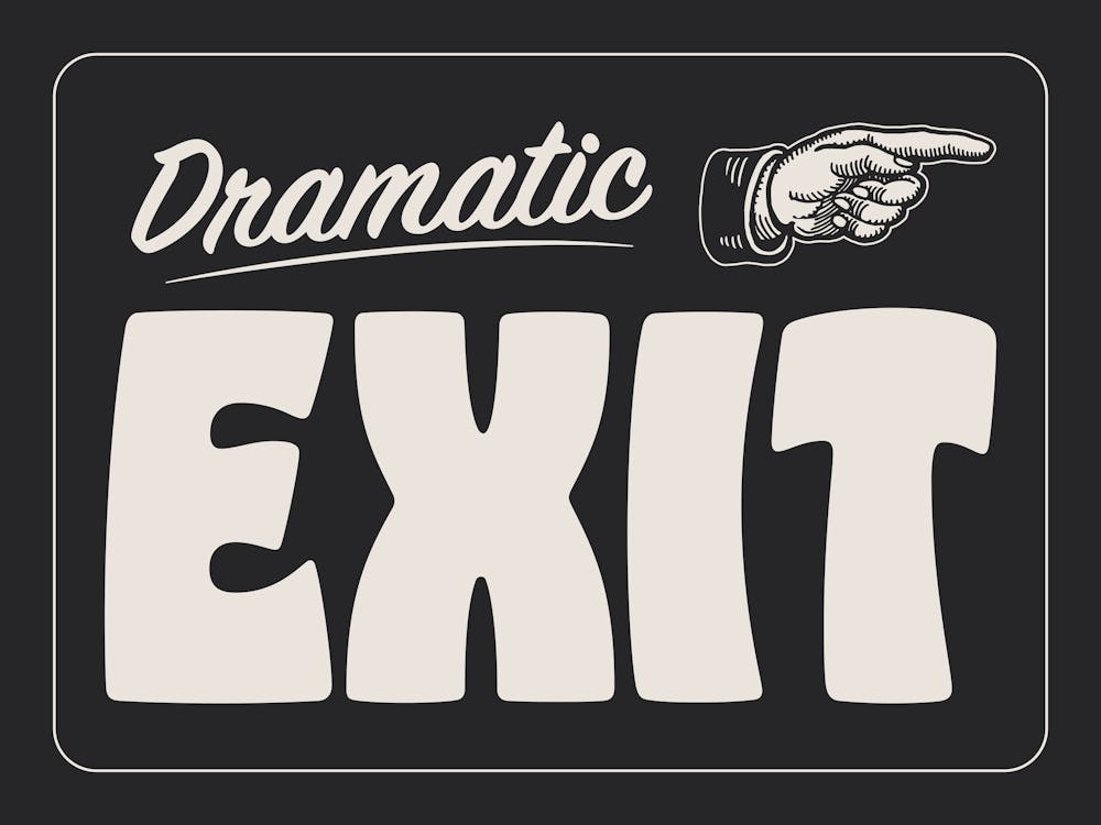 Dramatic Exit Mono Dark Art Print by One Louder Prints – Fy!