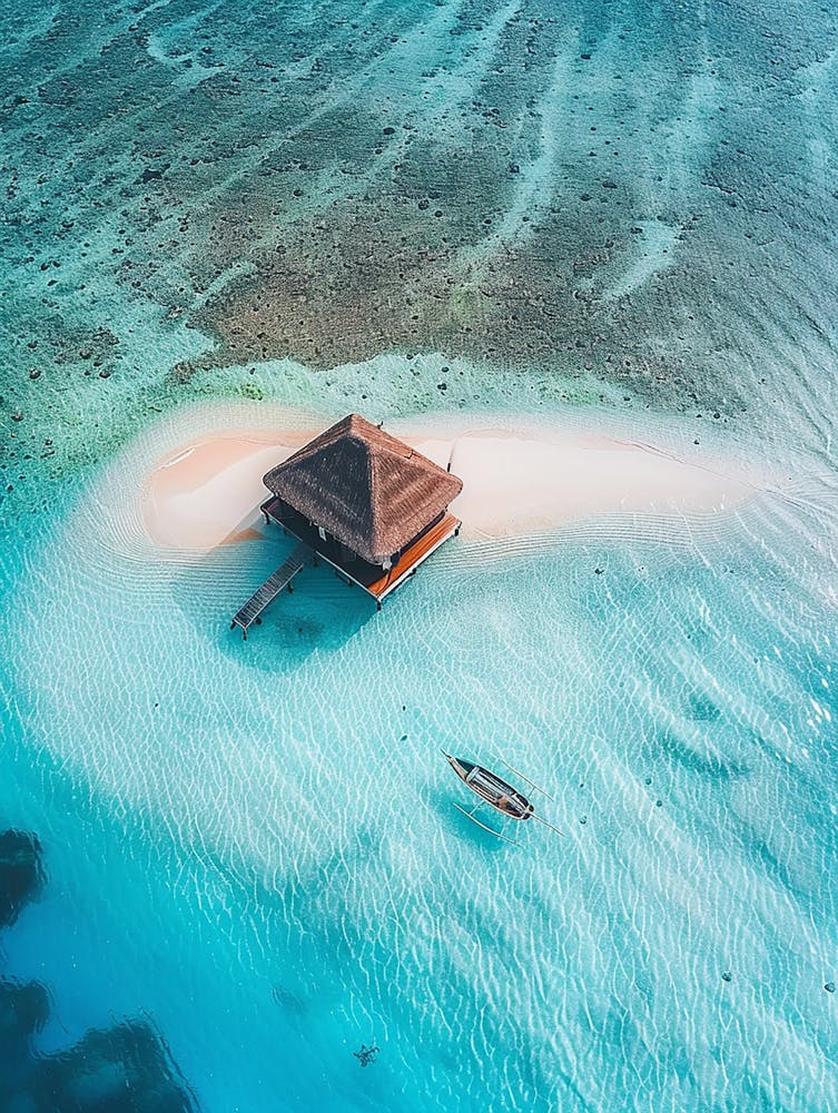 Maldives Island Hut Art Print by Pierce Millington Gallery – Fy!