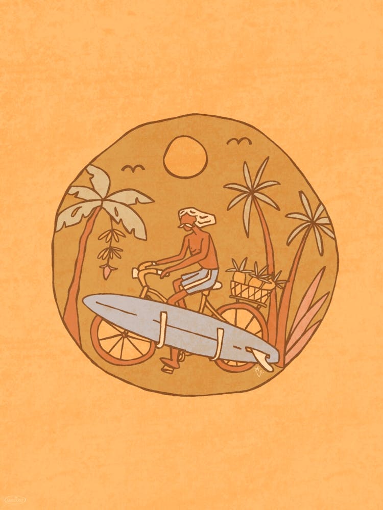 Beach Cruiser - Tropicool Studio Art Print by Tropicool Studio – Fy!