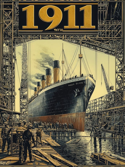 Aihrgdesign A Vintage Engineering Poster Showing The Titanic 5 Art ...