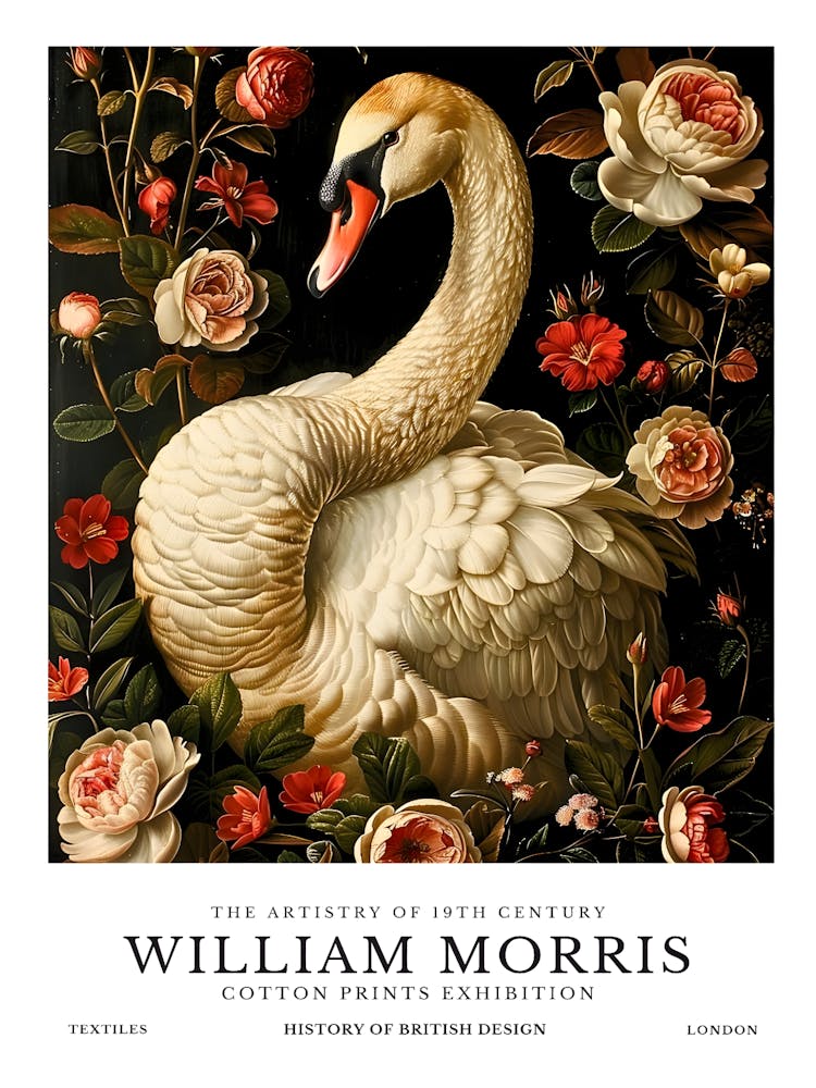 William Morris Swan 1 Art Print by Artistry Aloft – Fy!