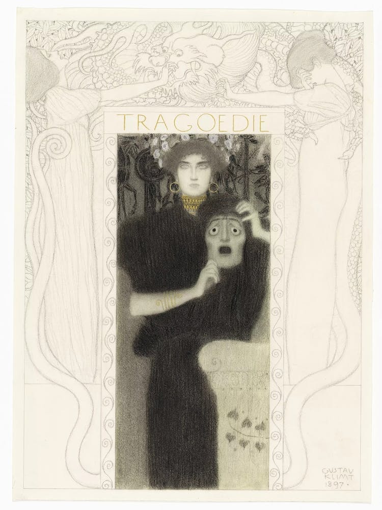 Tragedy, Gustav Klimt Art Print by Fy! Classic Art Prints and Posters