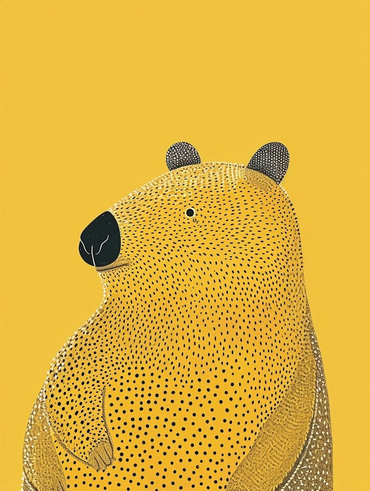 Yellow Wombat 2 Art Print by Scribble Studio – Fy!
