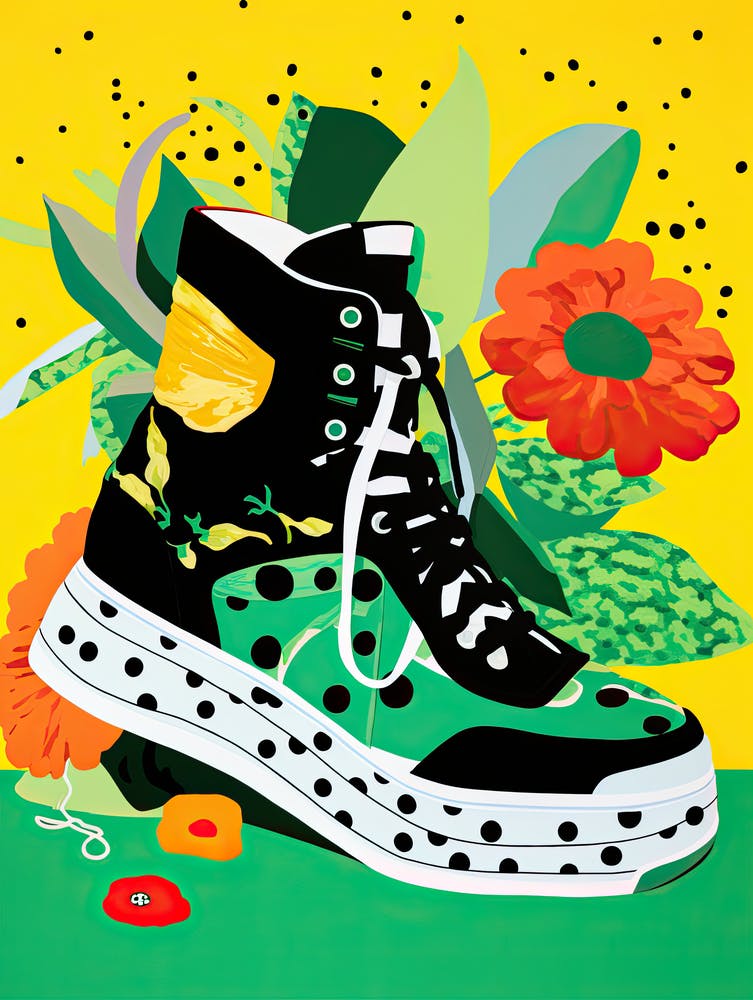 Floral Fantasia at Your Feet: Sneaker Poetry Art Print by Art-Syndicate ...