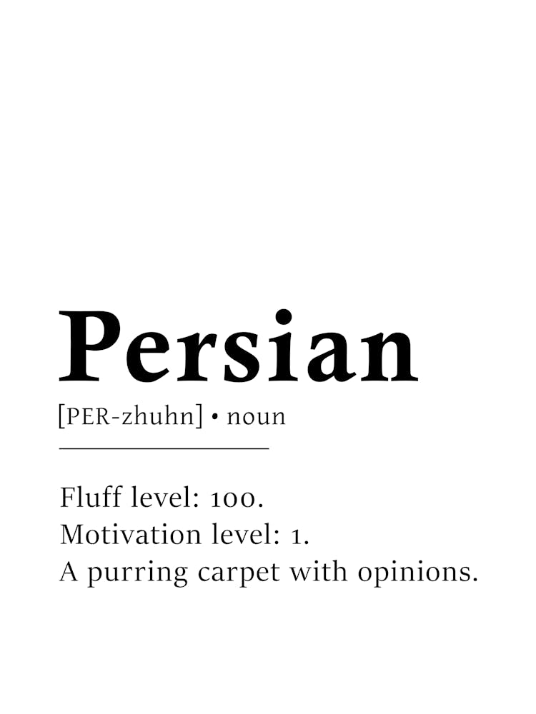 Persian Definition Poster - Dictionary Art Print by Panda Zen Studios – Fy!