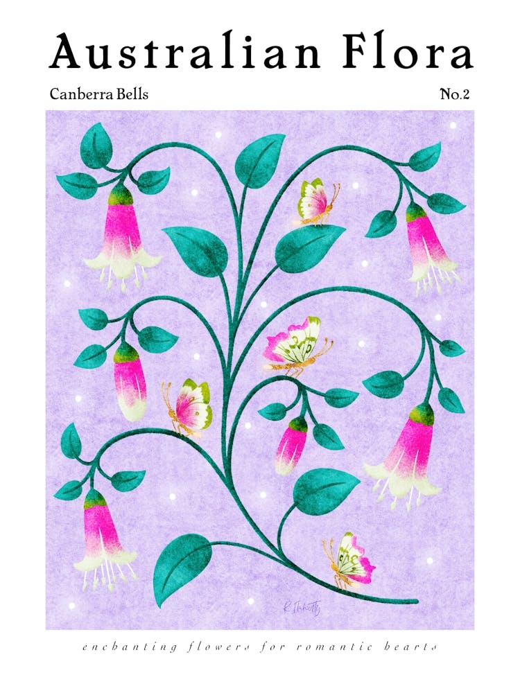 Australian Flora Canberra Bells Art Print by Rebecca Flaherty – Fy!