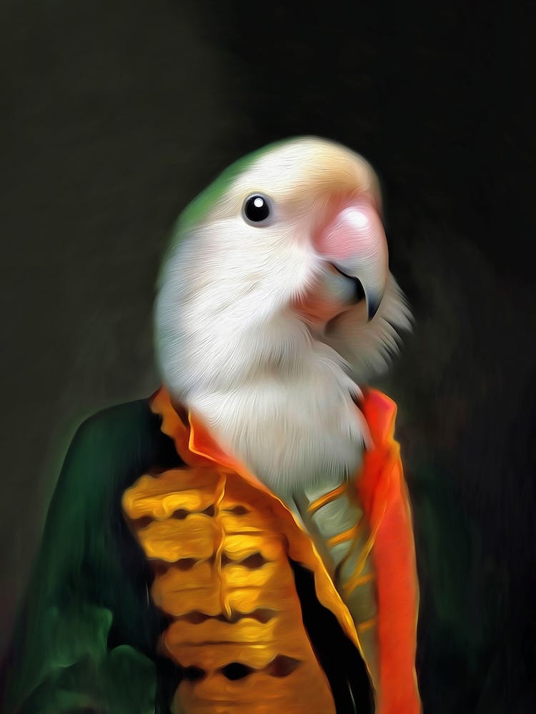 Mister Daan The Parrot Pet Portraits Art Print by l'Animorphe ...