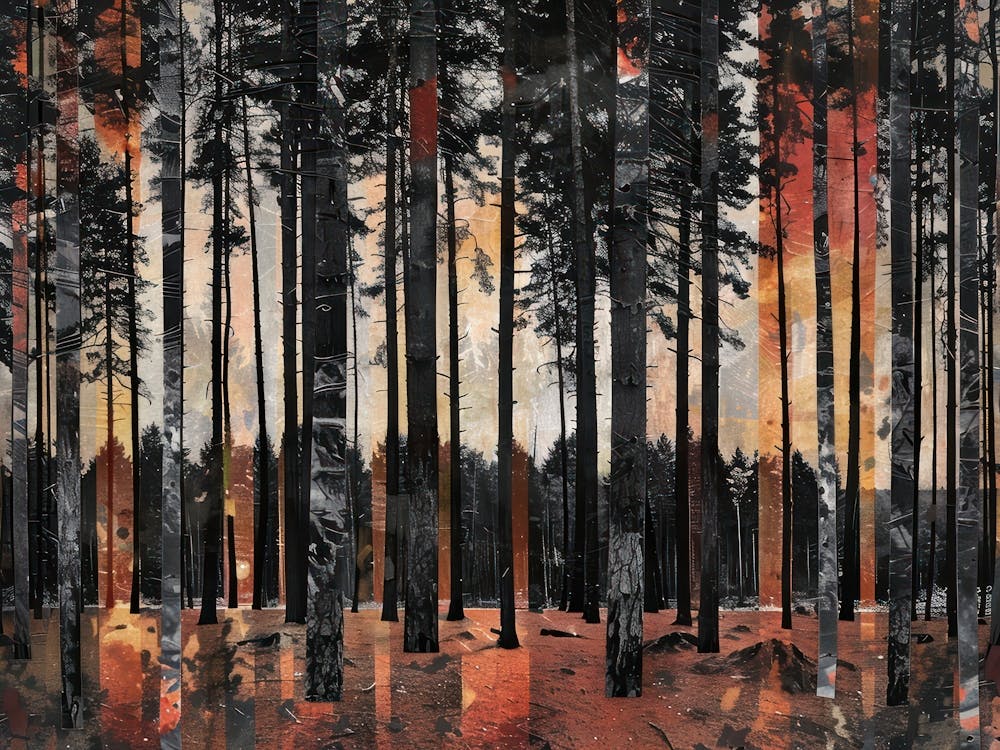 Vintage Forest Photo Collage 8 Art Print by Botanic Studio – Fy!