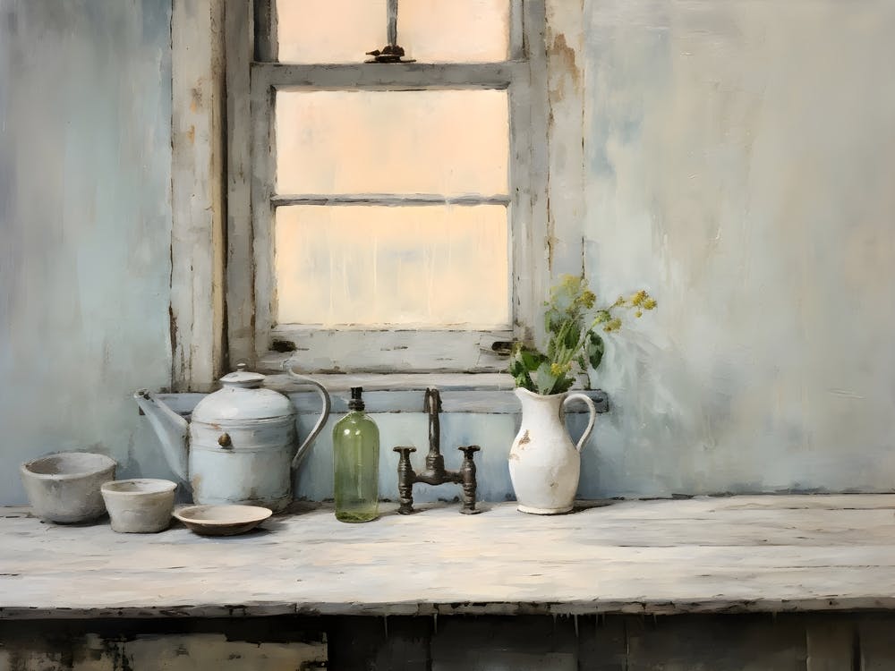 Old Stone Farm Cool Tones 11 Art Print by S.K. Coghlan – Fy!