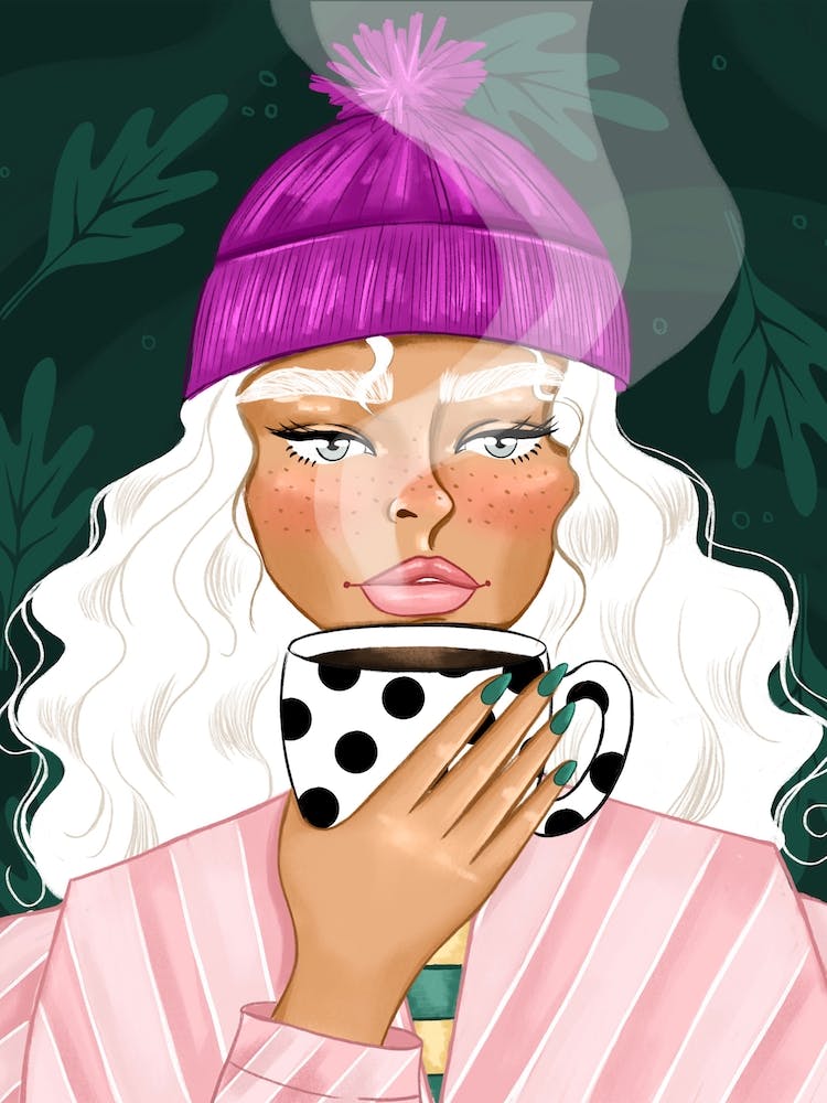 Coffee Girl Art Print by Roos Heuvelman – Fy!