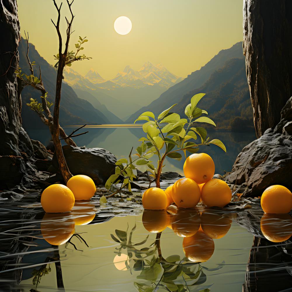 Citrus Canopy Ascent Art Print by Gutyz Designs – Fy!