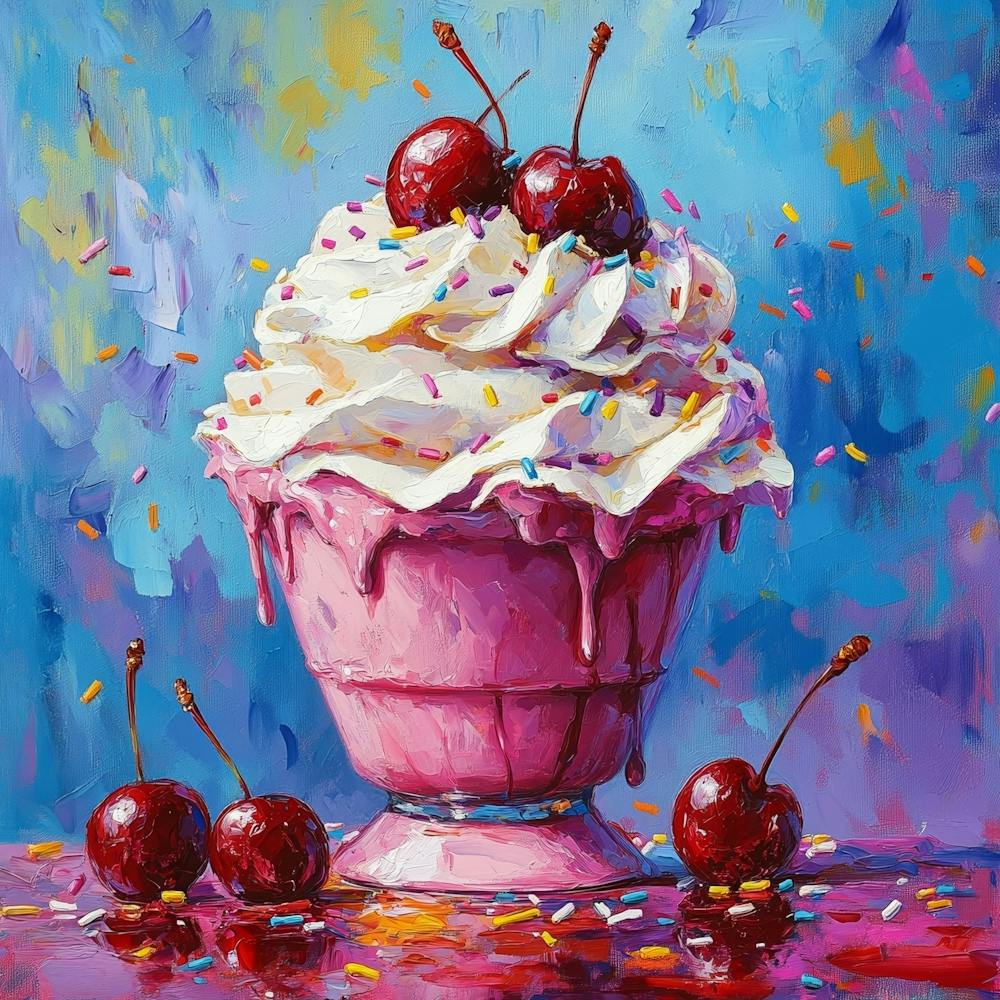 Ice Cream Sundae Art 2 Art Print by Saiful – Fy!