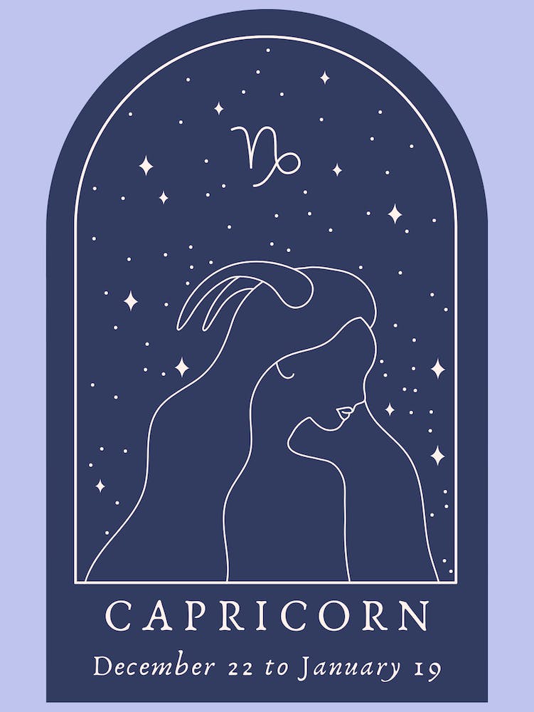 Capricorn Blue Art Print by Moo & May Studio – Fy!