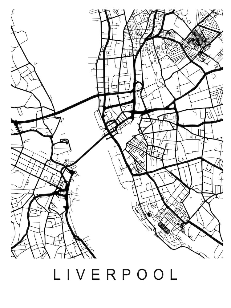 Liverpool Map Art Print by Nestory UK – Fy!