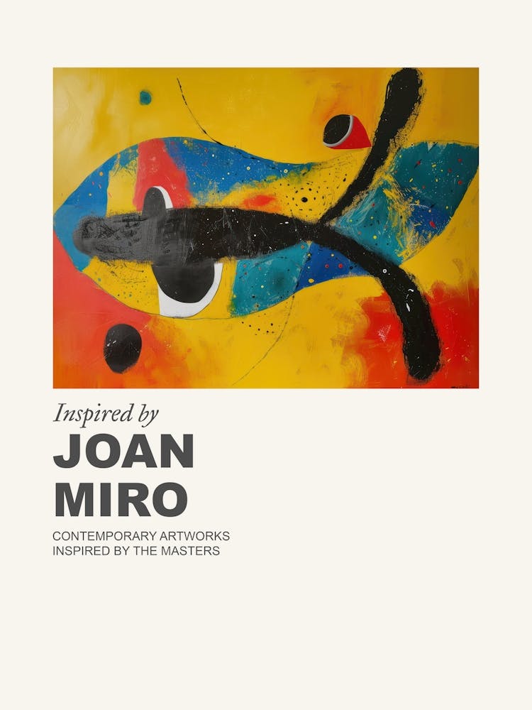 Museum Poster Inspired By Joan Miro 2 Art Print by ArtEra Creations – Fy!