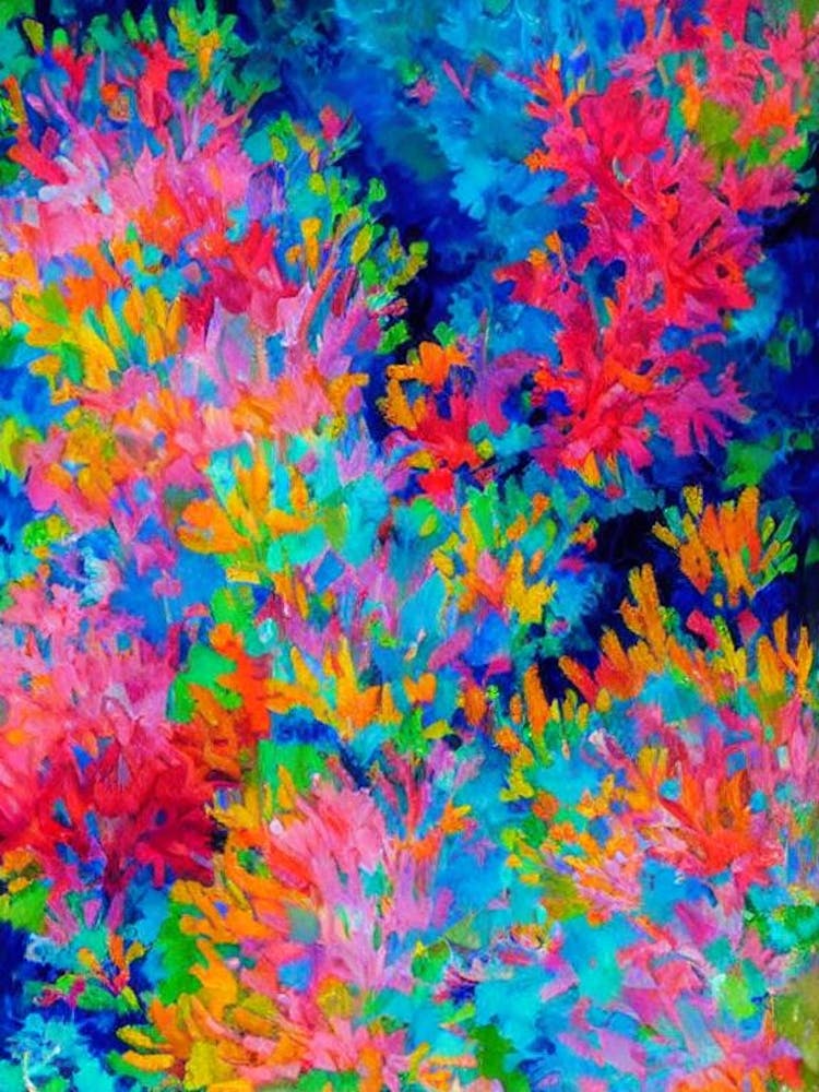 Acropora Suharsonoi Vibrant Painting Art Print by Reef Reflections – Fy!
