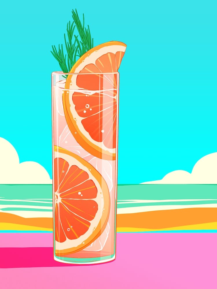 Beachfront Cocktail Art Print by Barrie Jones – Fy!