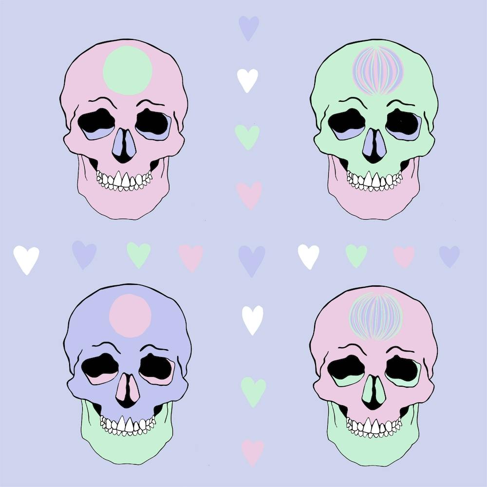 Love Skulls Art Print by Sarah Elsa – Fy!