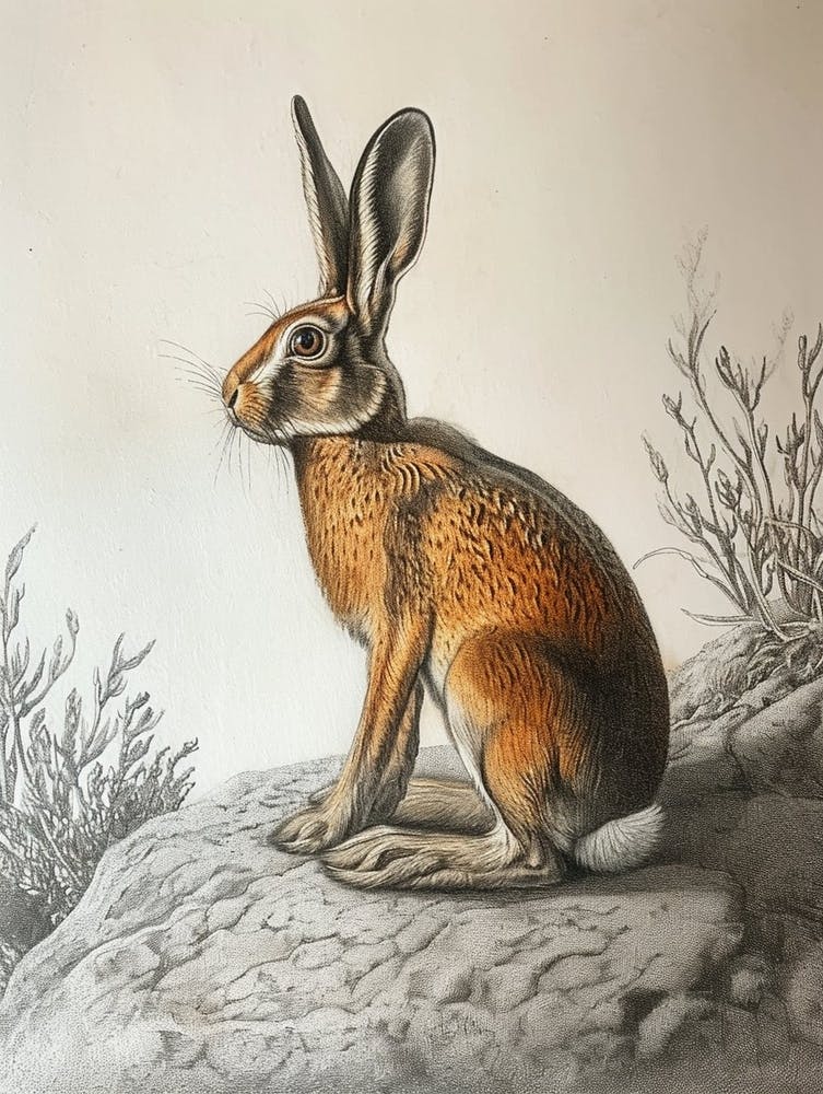 Beveren Rabbit Drawing 1 Art Print by Ritual Art Prints – Fy!