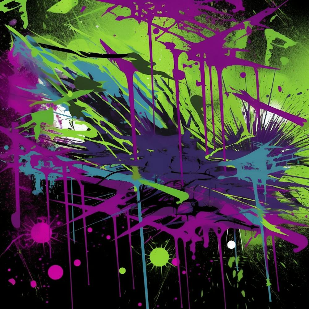 Graffiti Splatters Art Print by AI & Designs by Nina – Fy!