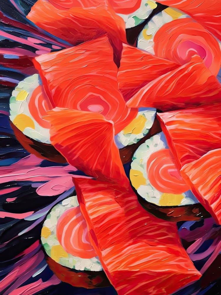 Sushi Oil Painting 7 Art Print by PopArt Pals – Fy!