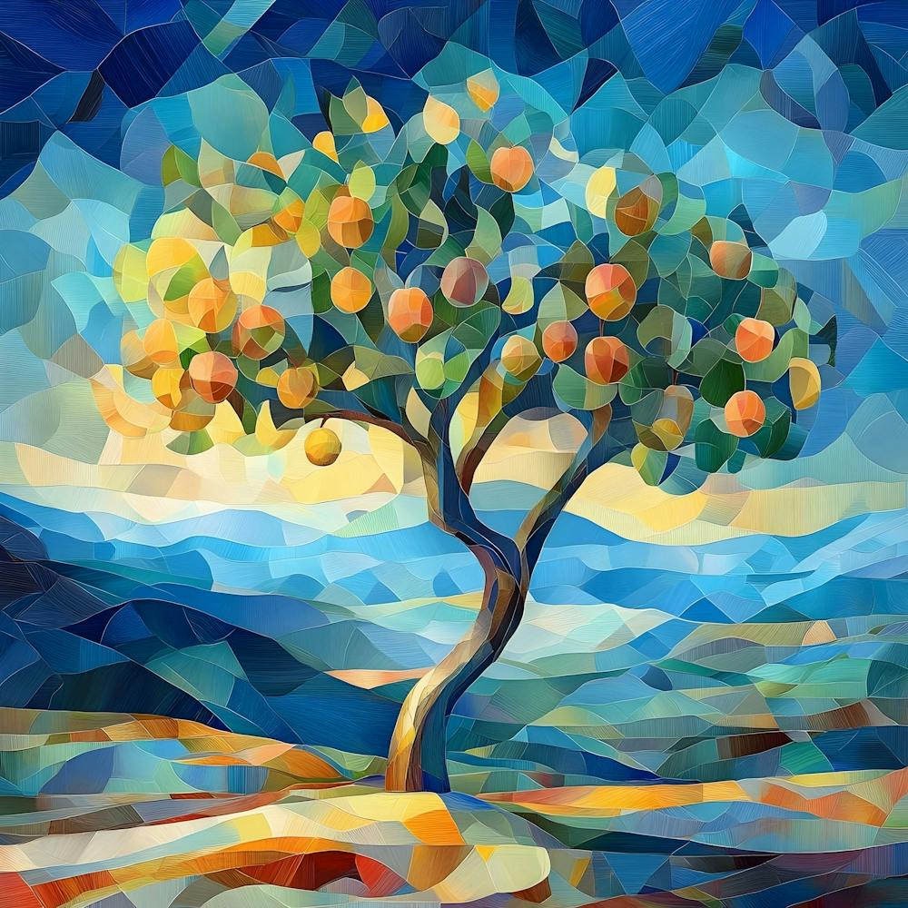 Modern Pear Tree 3 Art Print by S.K. Coghlan – Fy!