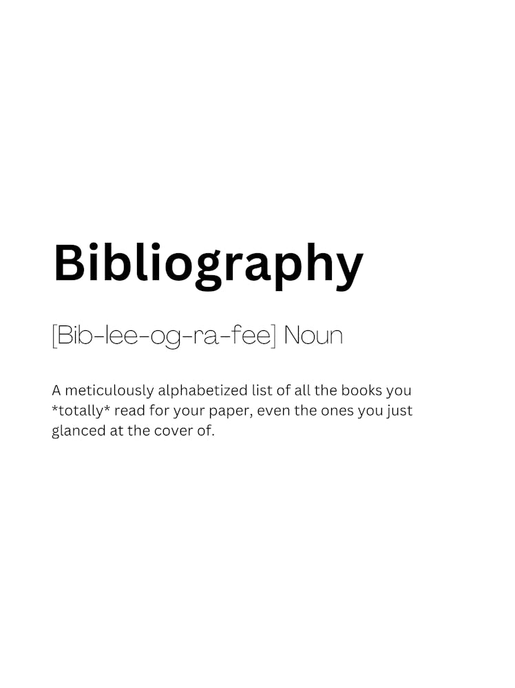 Bibliography Definition Meaning Art Print by Kaigozen – Fy!