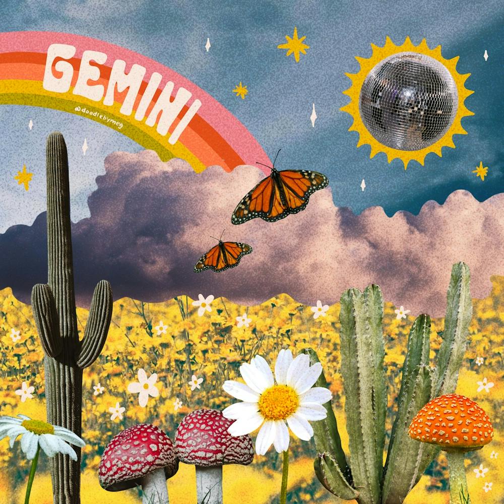 Gemini Collage Art Print by Doodle By Meg – Fy!