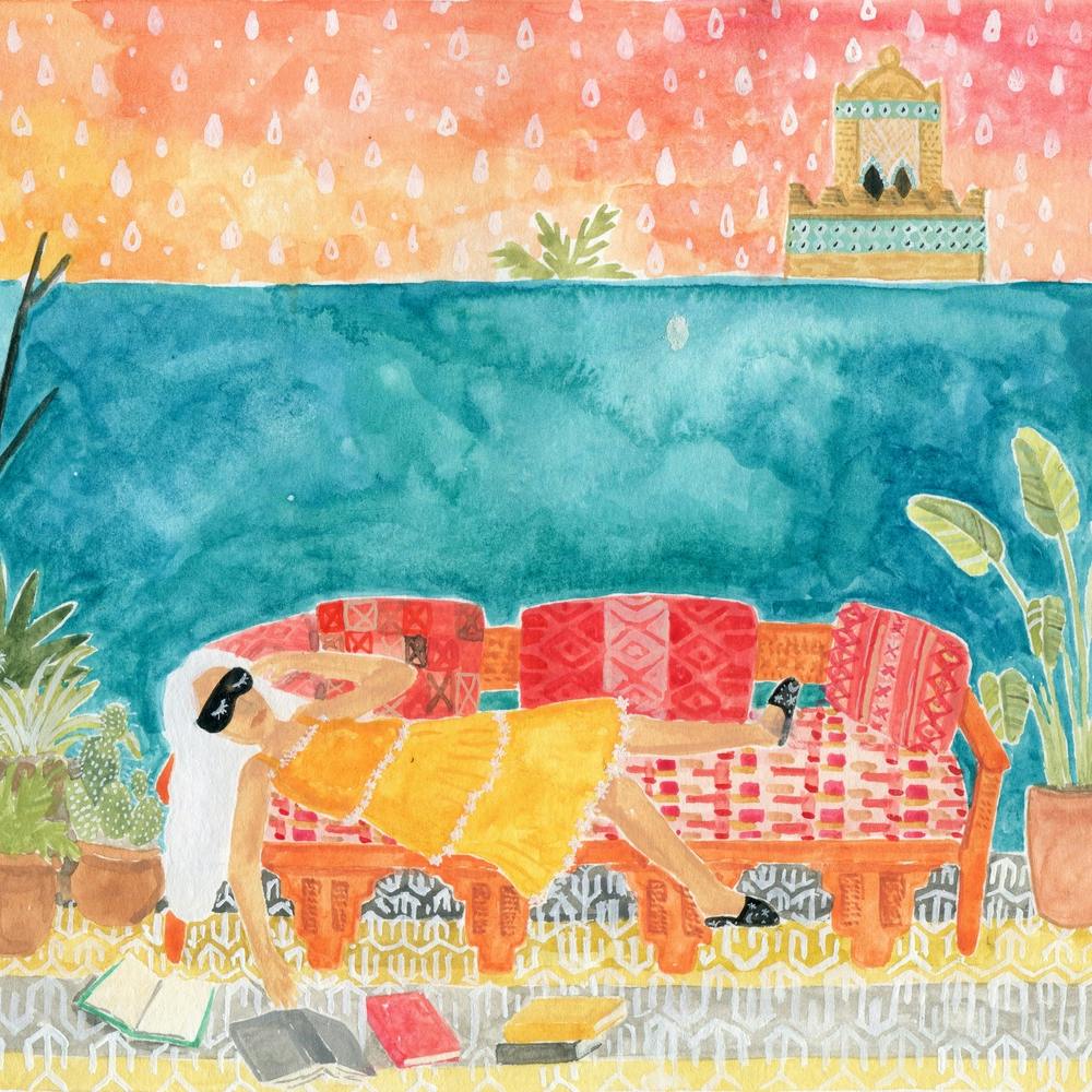 Exhausted University Student Square Art Print by Caroline Chessia – Fy!