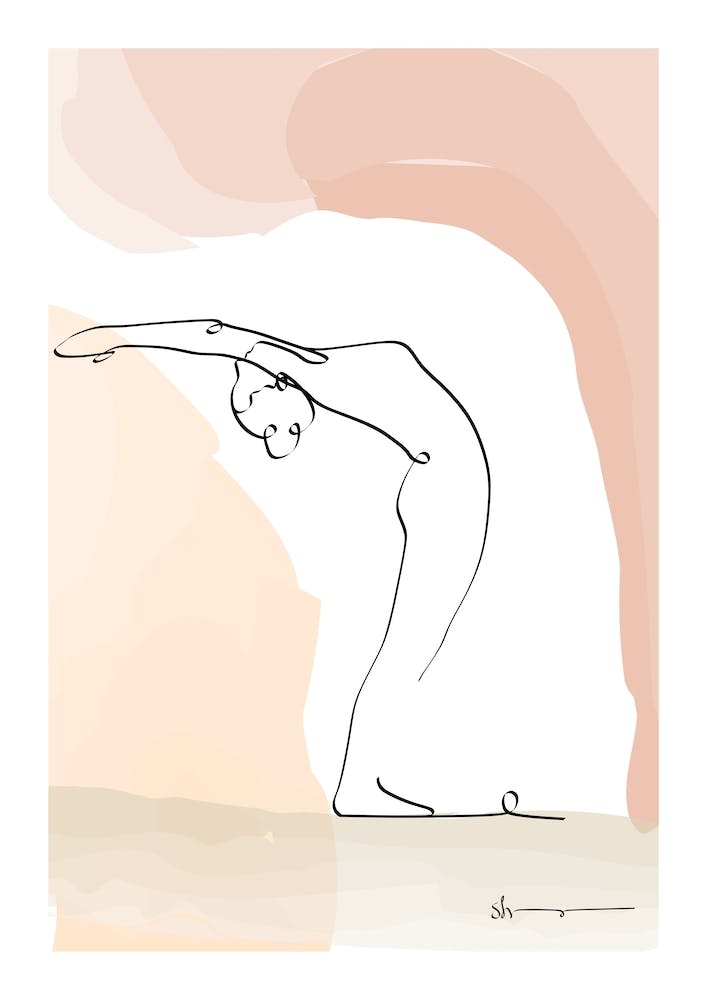 Raised Arms Pose Hastauttanasana Art Print by Yoga in Art – Fy!