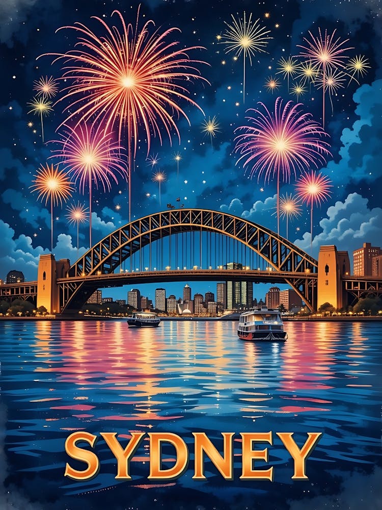 Sydney Vintage Travel Poster 23 Art Print by Mihir Mojumdar – Fy!