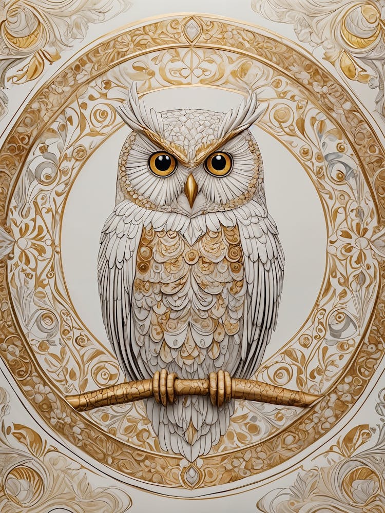 Golden Owl no2 Art Print by Daydream Pacific – Fy!