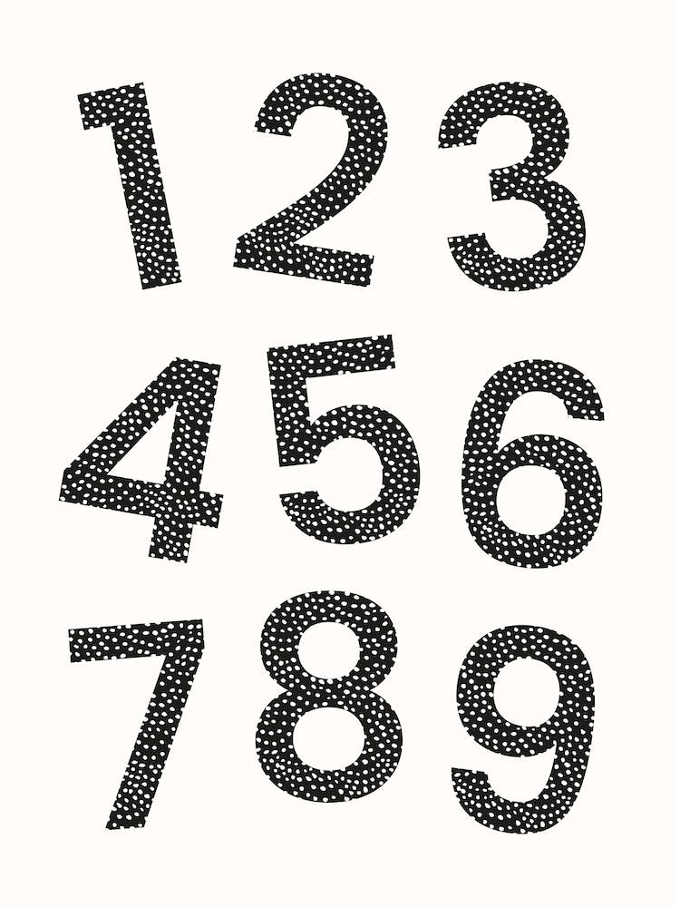 Dotty Numbers Art Print by Munks + Me – Fy!