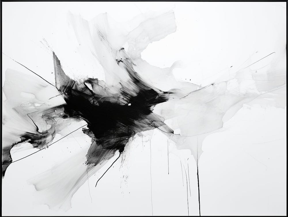 Disintegration Abstract Black And White 6 Art Print by Abstract Art ...