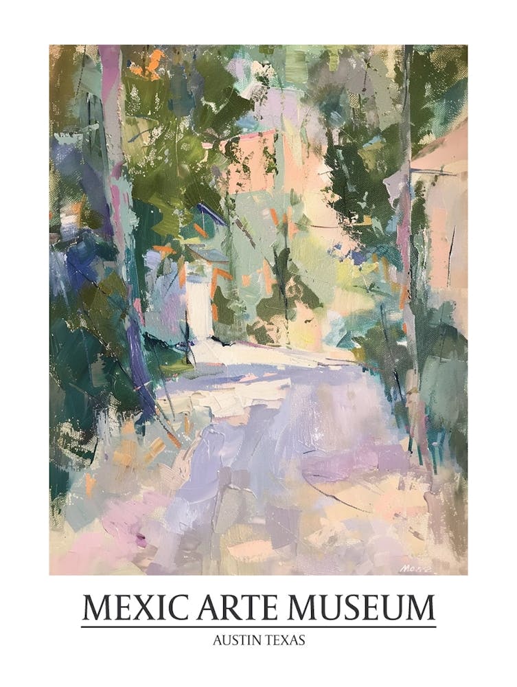 Mexic Arte Museum Austin Texas Oil Painting 1 Poster Art Print by ...