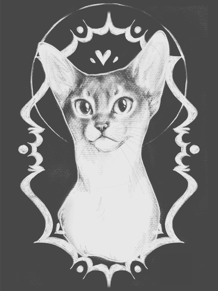Abyssinian Cat Portrait Art Print by Estheril – Fy!