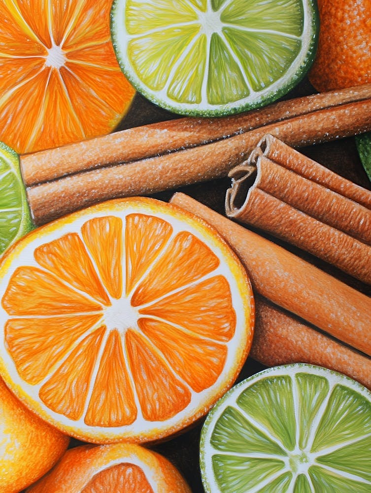 Oranges And Cinnamon Art Print by AnikArts – Fy!