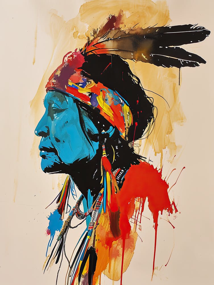 Ojibwe Opulence In Abstract Art ! Native American Art Art Print by Art ...