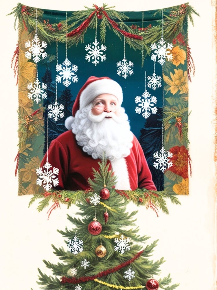 William Morris Santa Claus In The Window Art Print by Len Len – Fy!