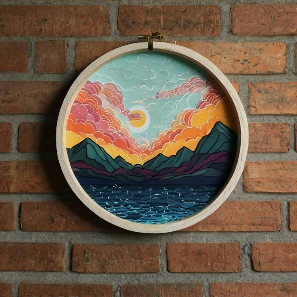 Sunset Hoop Art Art Print by Ameer – Fy!