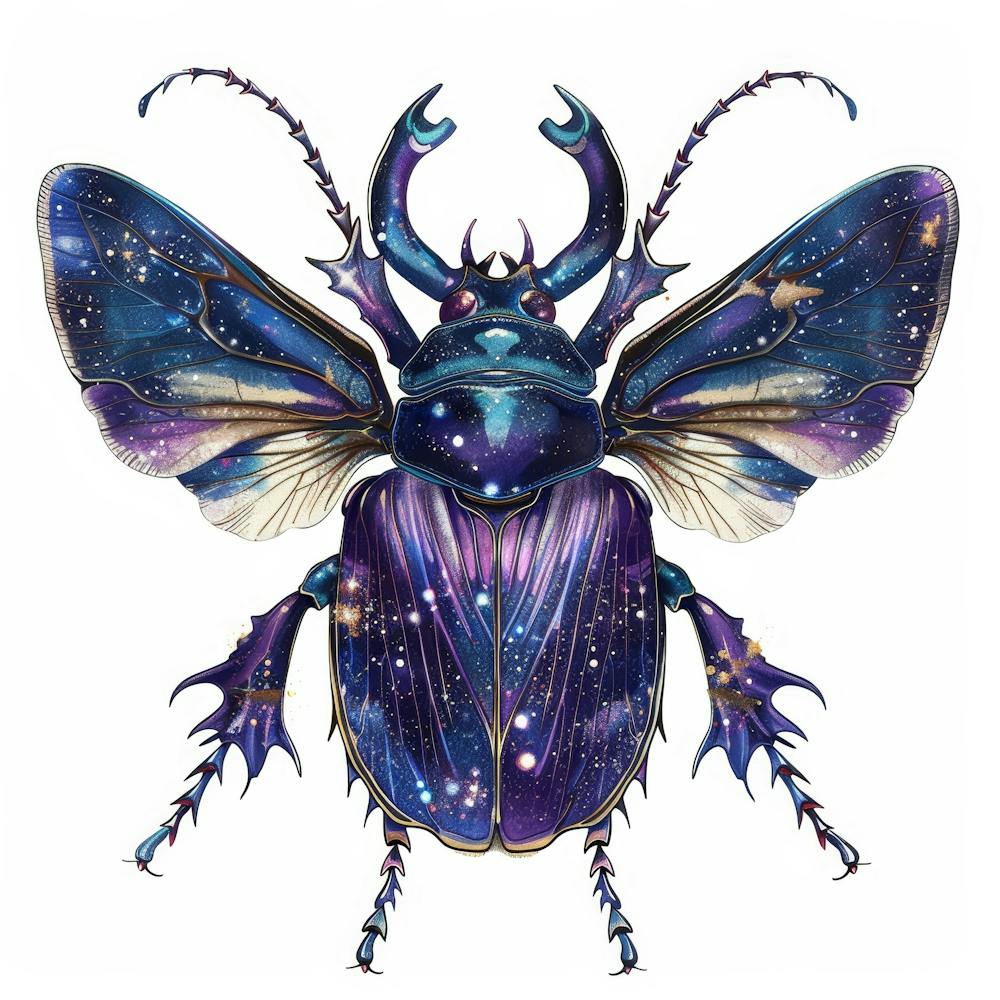 Galaxy Beetle Art Print by Moving Clouds Art – Fy!