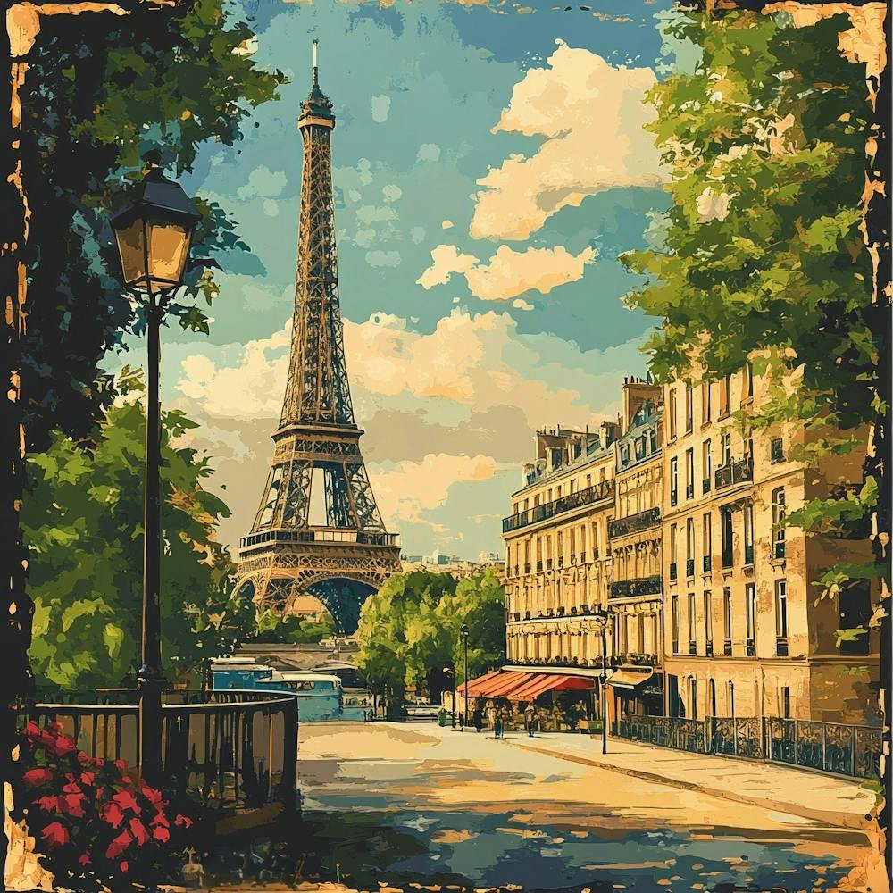 Paris Eiffel Tower Art 2 Art Print by Saiful – Fy!