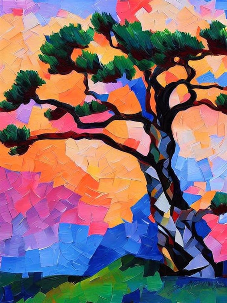 Bristlecone Pine Tree Cubist 1 Art Print by Arboreal Impressions – Fy!