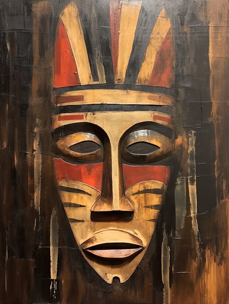 Navajo Nightfall Masks - Native Americans Series Art Print by Art ...
