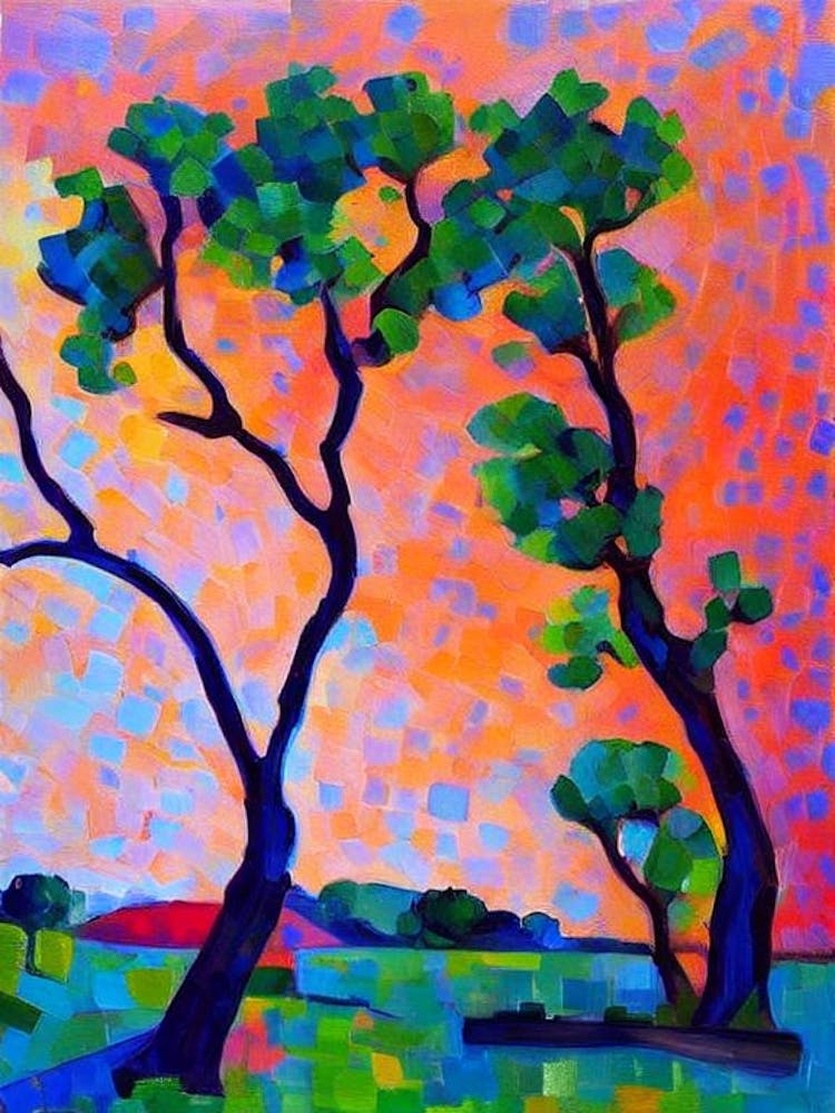 Honey Mesquite Tree Cubist Art Print by Arboreal Impressions – Fy!