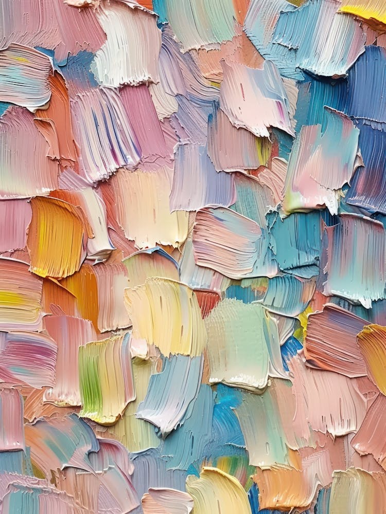 Pastels Impasto Brush Strokes Art Print by Abstract Art Expressions – Fy!