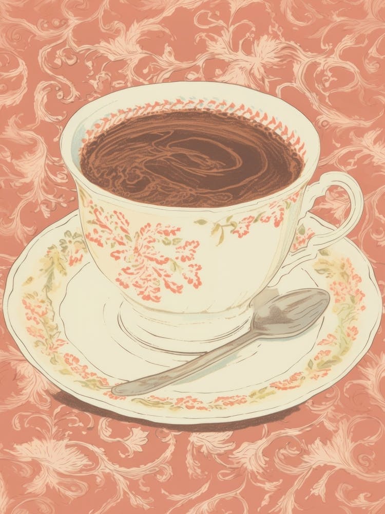 Vintage Tea Cup Poster Art Print by House of Saturn – Fy!