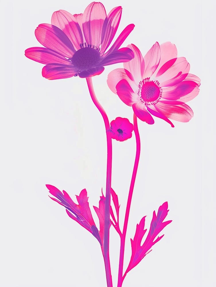 Hot Pink Daisy 2 Art Print by Botanic Studio – Fy!